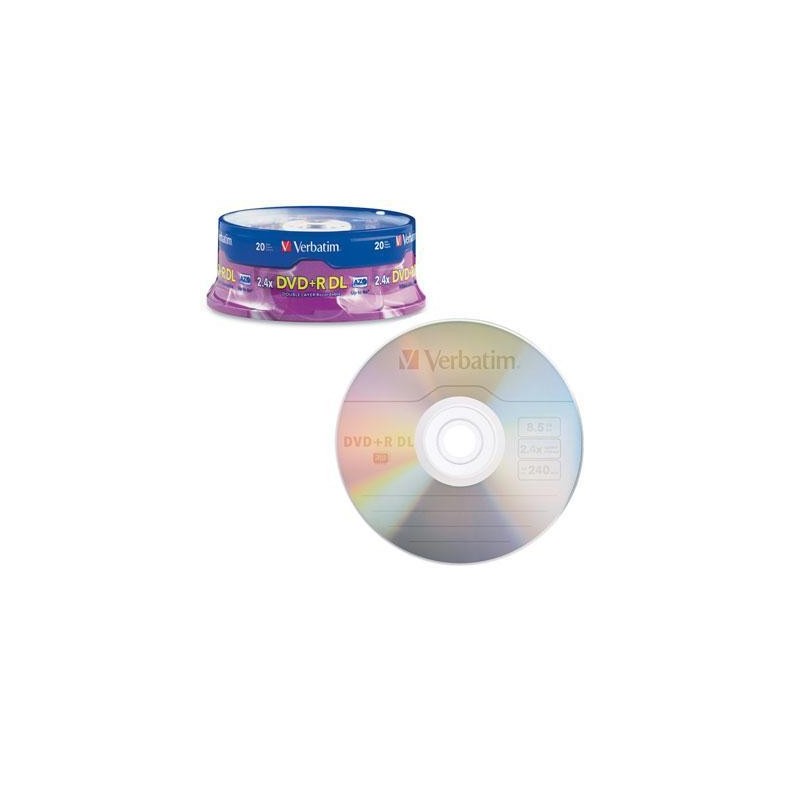 Dvd+r Dl 8.5g 2.4x Branded 20p